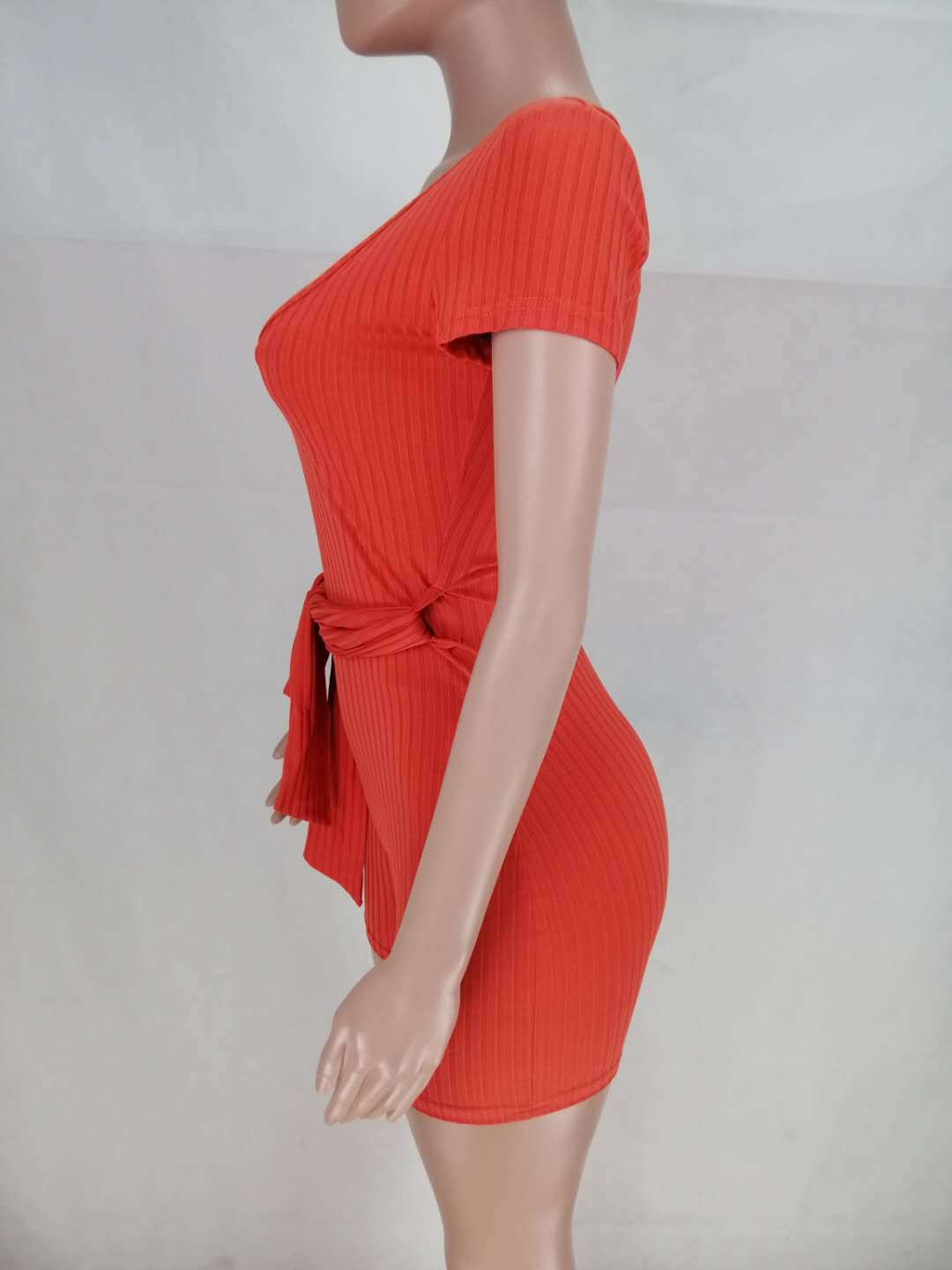 Dear-Fashion | Wholesale Plus Size Short Sleeve Low Cut One Piece ...